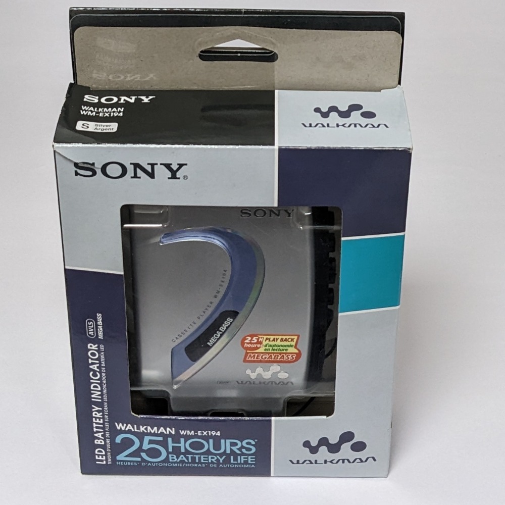 Pre-owned Sony Walkman WM-EX194 Silver Portable Stereo Cassette Player ...